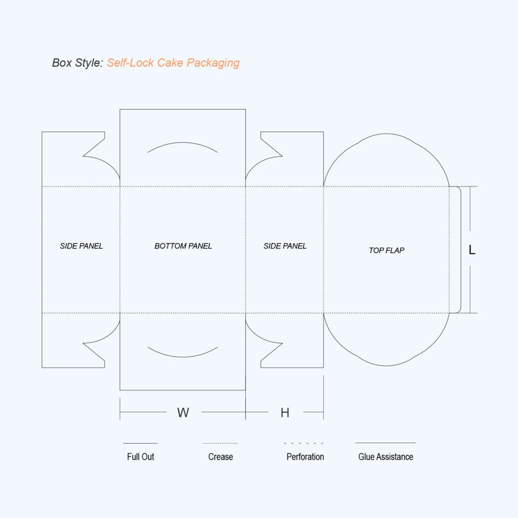 Self Lock Cake Box - Packaging Aid